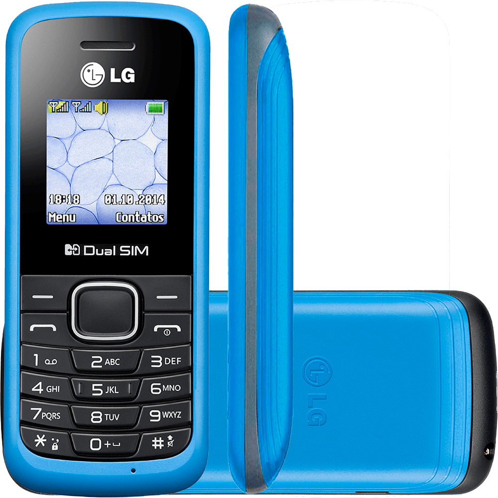 Celular LG, Dual Chip, Rádio FM, 32MB, GSM, Azul - B220 - Novo Mundo