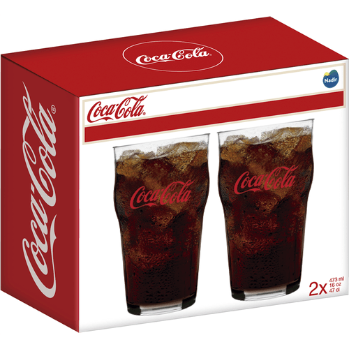 Conjunto de Copos Coca-Cola Stout da Nadir, 2 Peças, 473 ml, Vidro ...