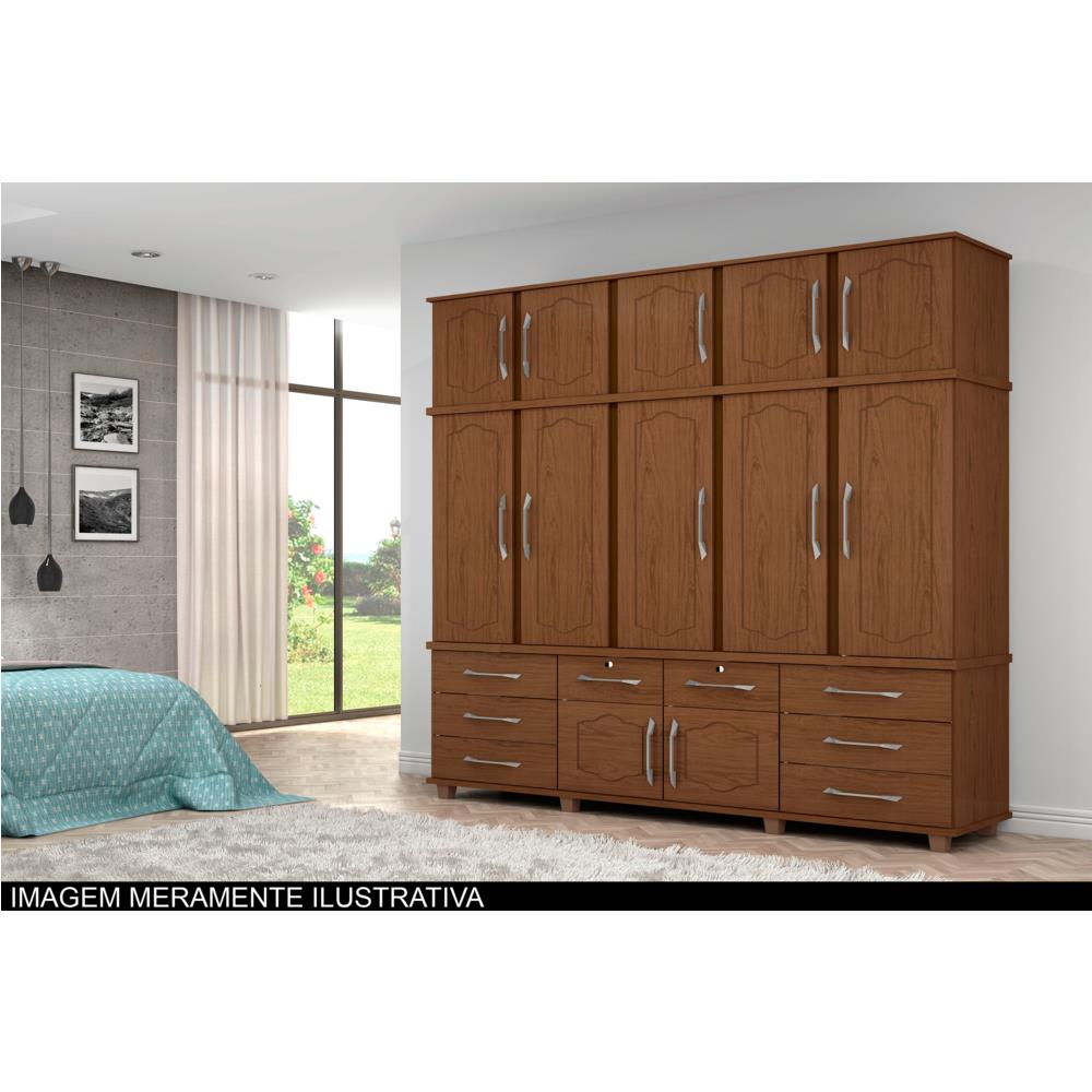 Guarda-roupa 12 Portas 8 Gavetas com Pés - Fabrimóveis Diamante - Novo ...