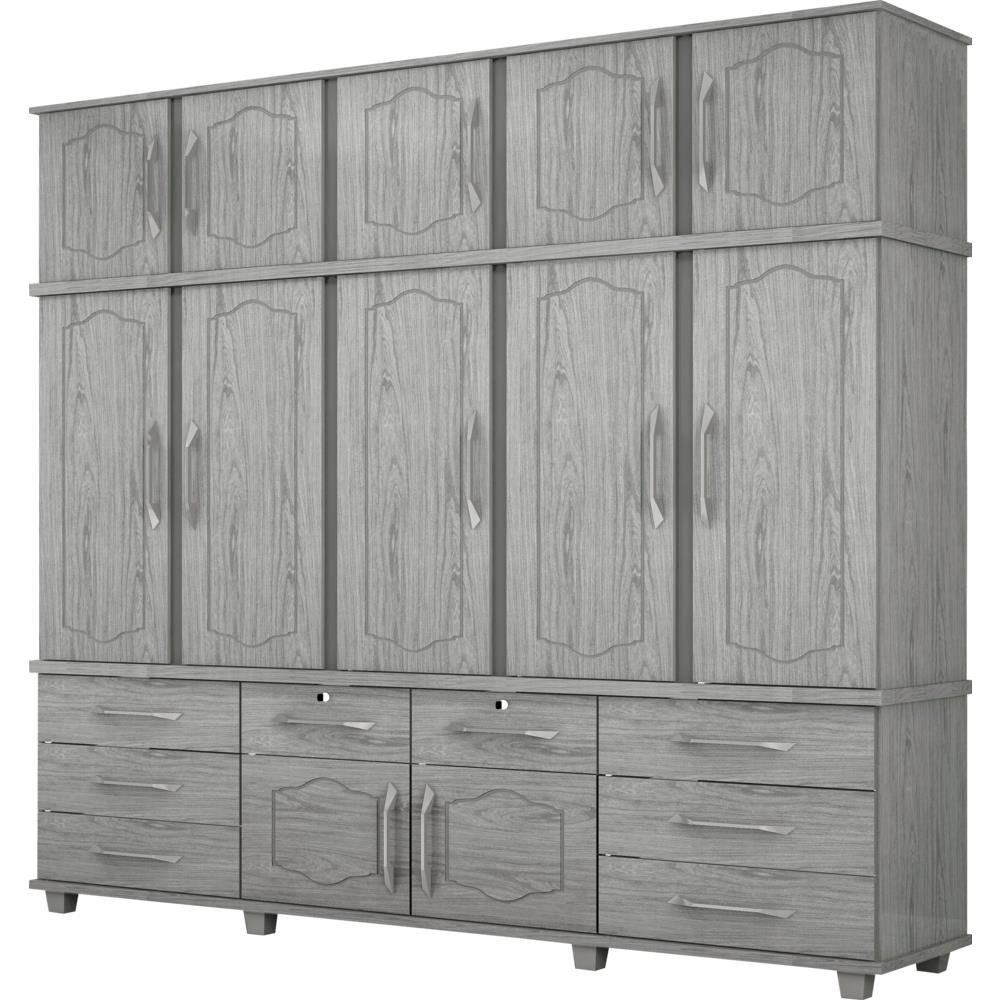 Guarda-roupa 12 Portas 8 Gavetas com Pés - Fabrimóveis Diamante - Novo ...