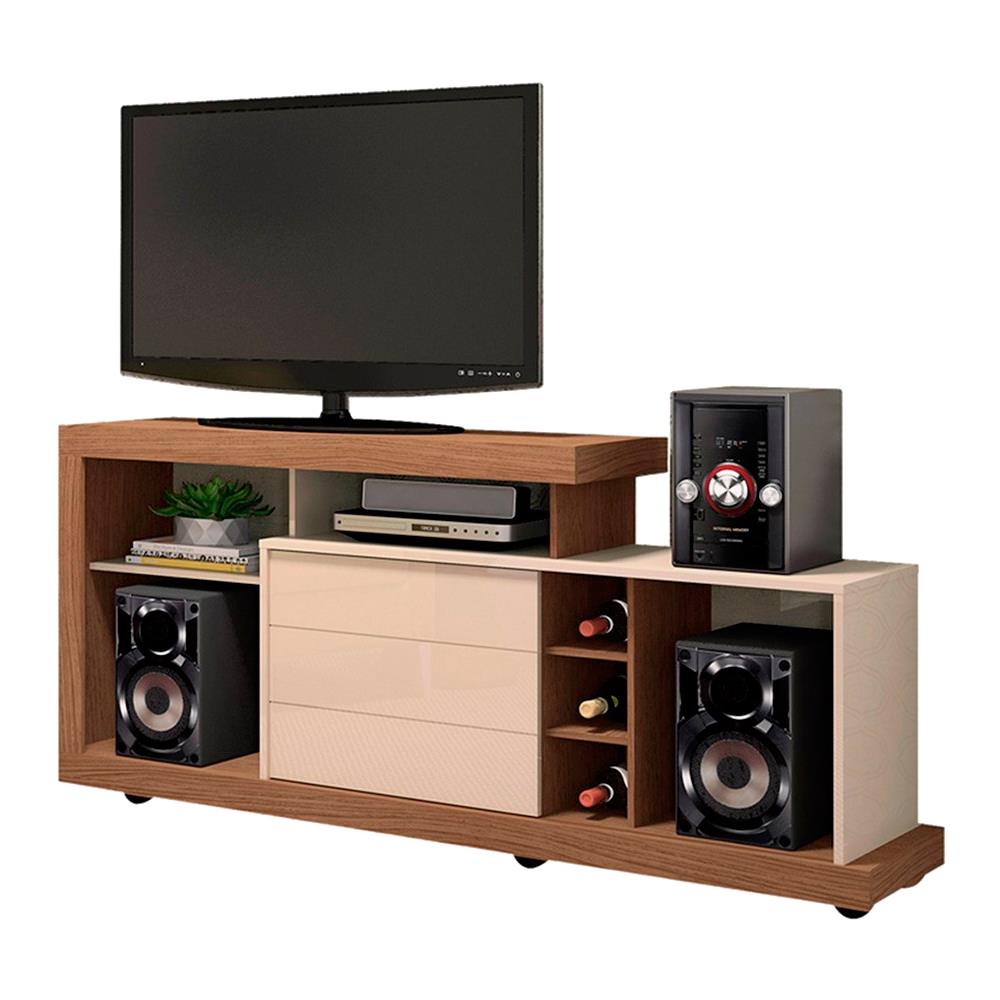 Rack Dj Móveis Porto em MDP e MDF com Rodízios - Novo Mundo